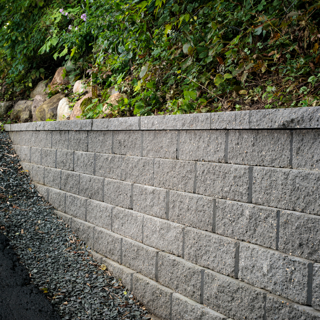 Gray Retaining Wall